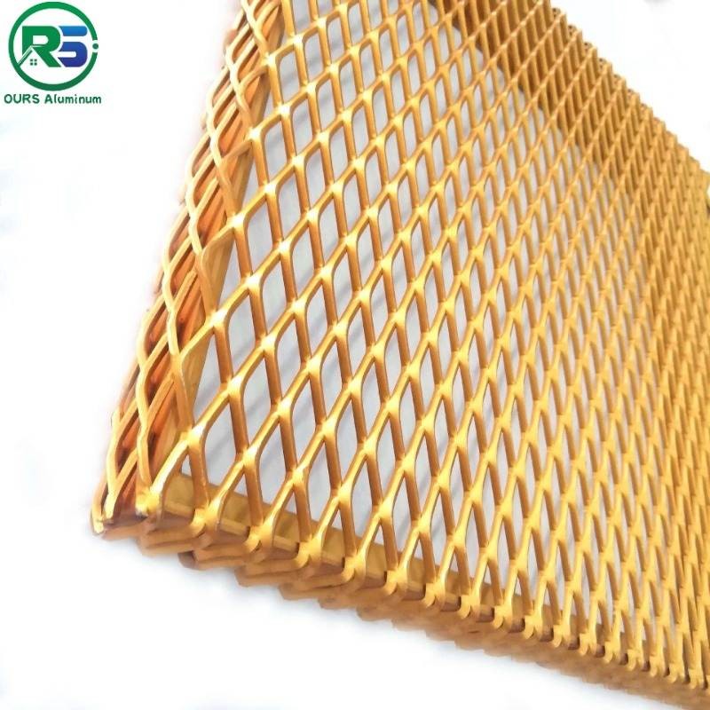 อาคาร Facade Cladding เพดานอลูมิเนียมขยายแผ่นตกแต่งแฟนซี Net Diamond ...